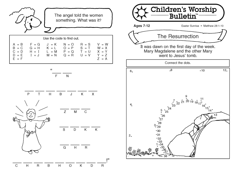 Children s Church Lessons For Special Days Children s Worship Bulletins